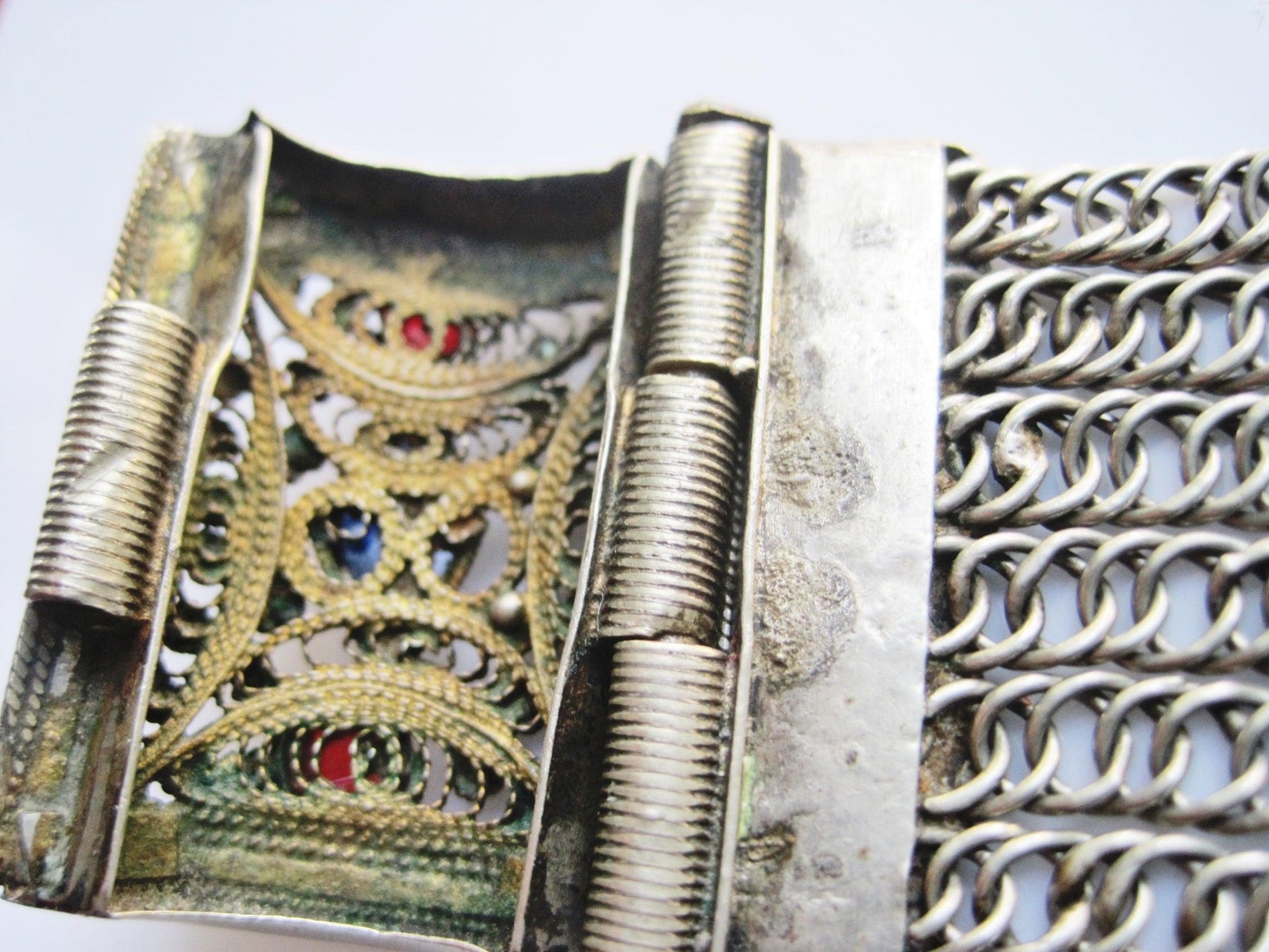 Antique Bosnian Silver Chain Bracelet Ottoman Era Balkan Jewelry – Anteeka