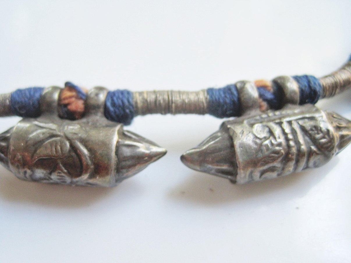 Antique Indian Silver Necklace with Taviz Amulets – Anteeka