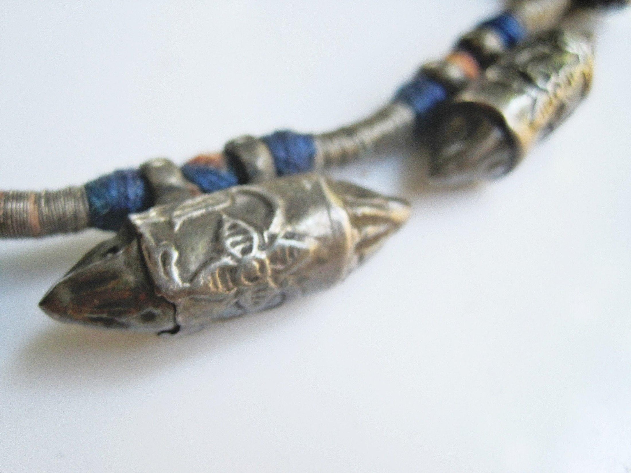 Antique Indian Silver Necklace with Taviz Amulets – Anteeka