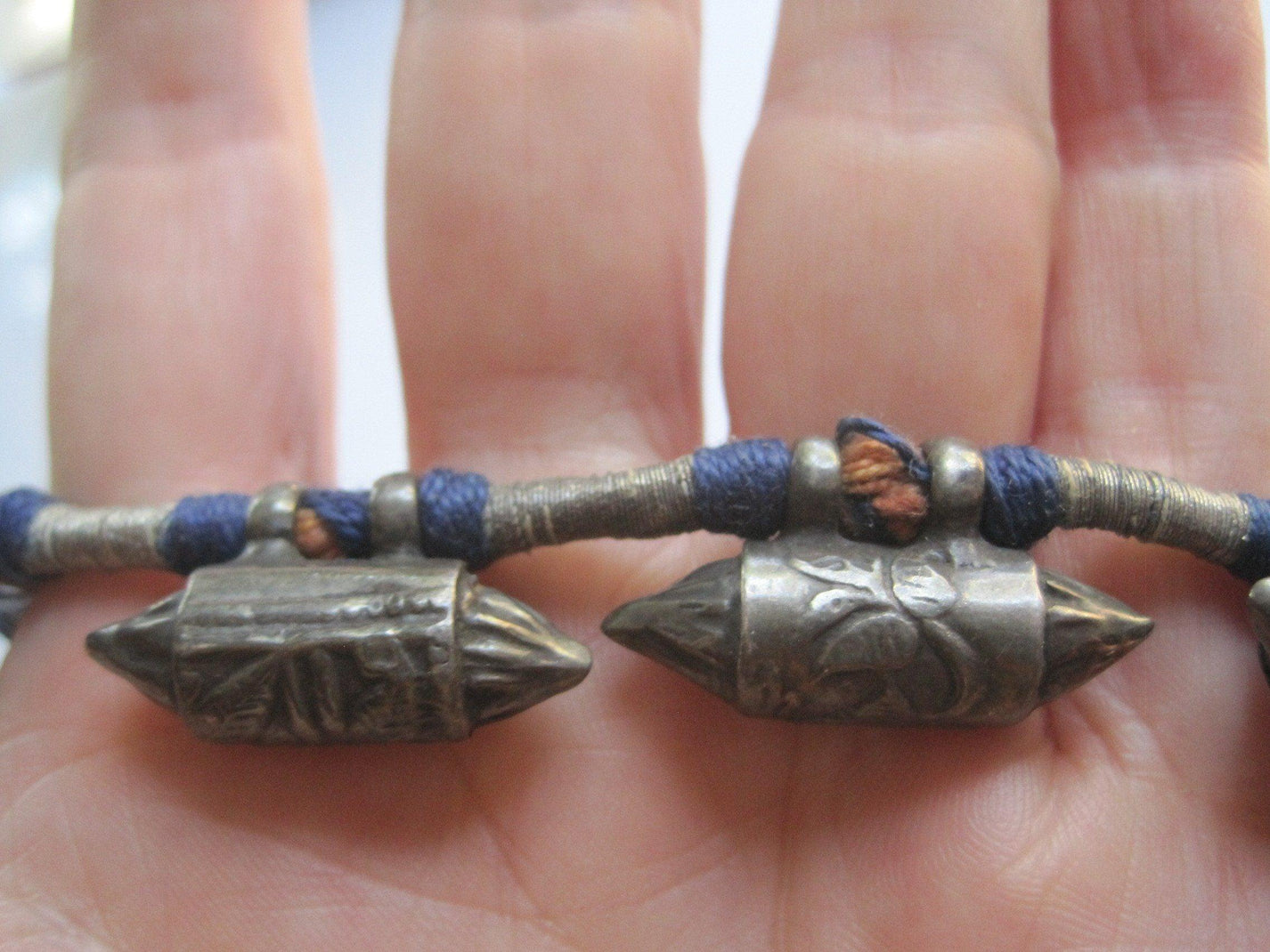 Antique Indian Silver Necklace with Taviz Amulets – Anteeka