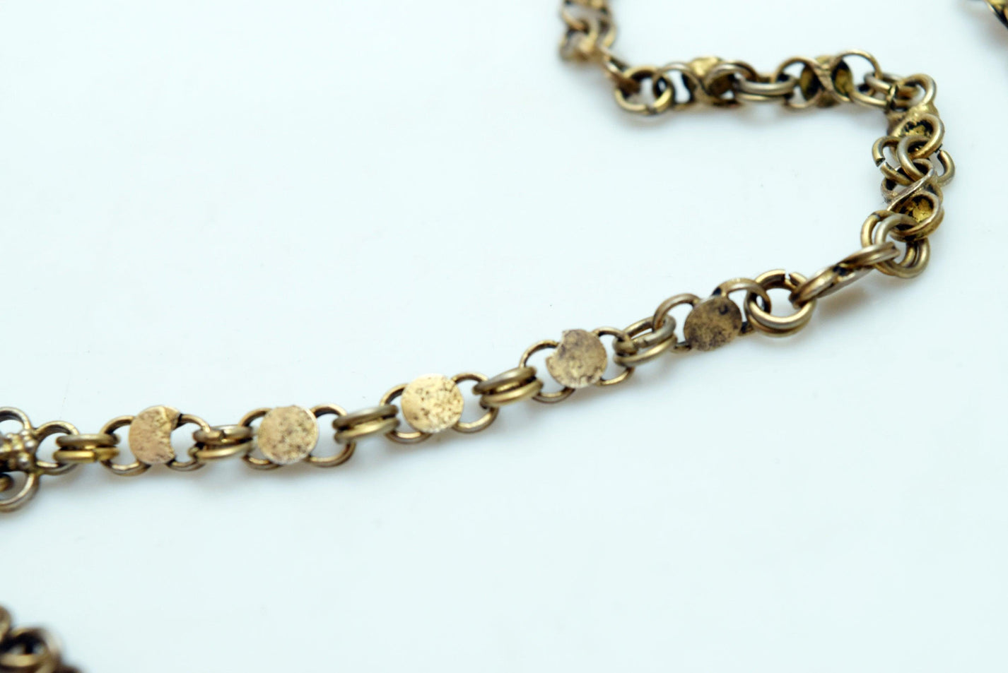 Vintage Middle Eastern Fine Gold Gilt Silver Filigree Bib Necklace ...