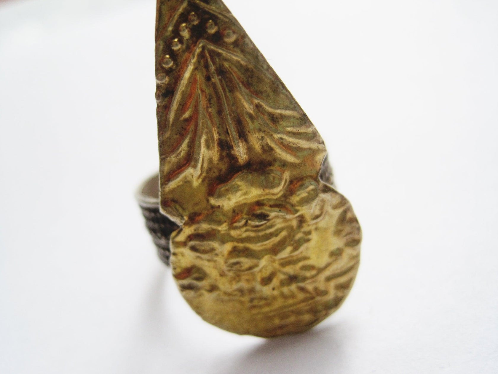 Vintage Shahid Gold Leaf over Silver Omani Ring – Anteeka